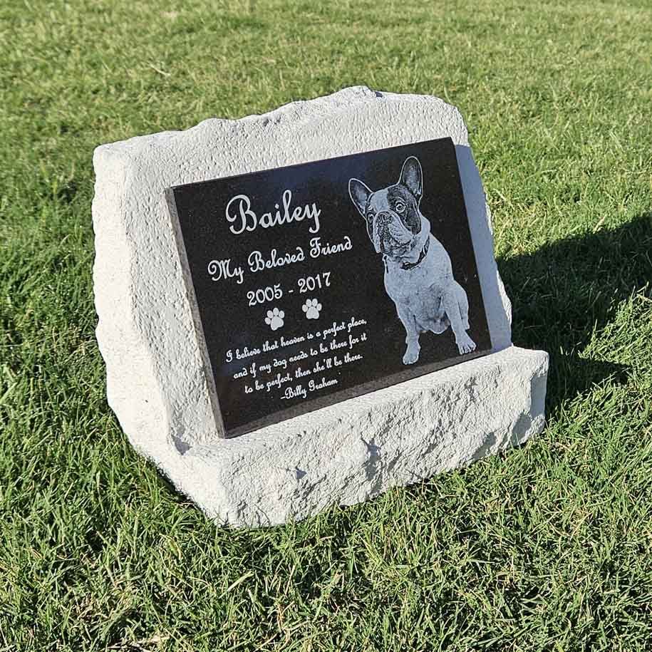 Engraved Photo Pet Memorial - Stone Easel | Laser Perfect Gifts
